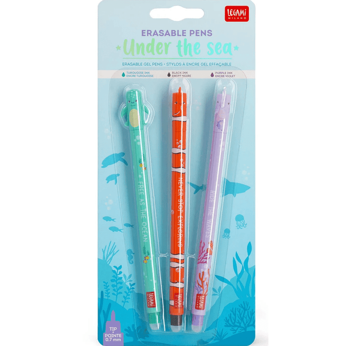 Canetas apagáveis Legami - Under the Sea – Papelaria Encantada